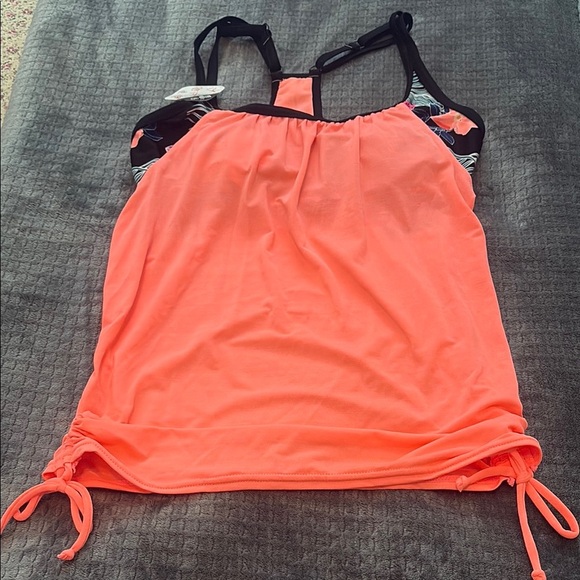 ZeroXposur | Tops | Zeroxposur Sun Smart Ruched 2 In Tankini Top ...
